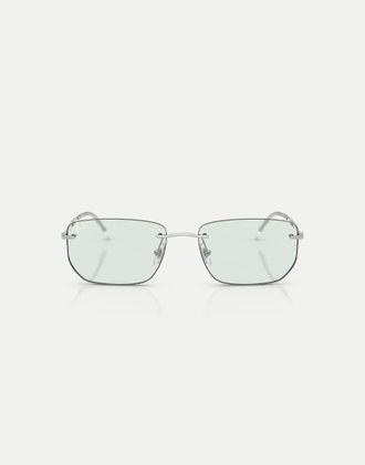 Ray-Ban Rb3768 Transitions Colour Touch - Lunettes de soleil irr&eacute;guli&egrave;res &agrave; verres photochromiques verts - Argent&eacute;