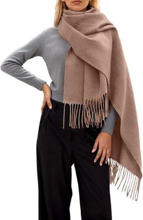 Generic &Eacute;charpe dhiver luxueuse et douce pour une &eacute;charpe enveloppante &eacute;paisse et confortable, cache-cou &eacute;l&eacute;gant, kaki, taille unique