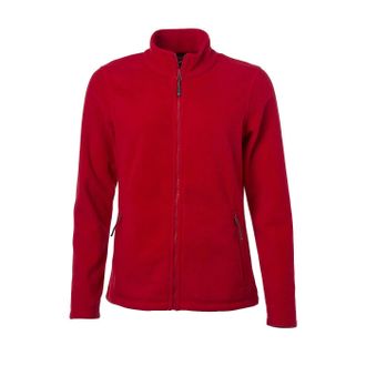 James & Nicholson Damen Fleece Jacke mit Stehkragen im Klassischen Design (XXL, Red)