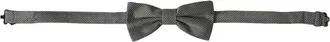 Dolce & Gabbana Gray Silk Patterned Adjustable Neck Men Bow Tie