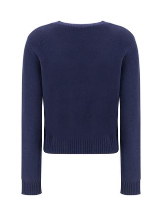 Lisa Yang Womens Mable Sweater Navy Kashmir-Capra Hircus Kashmir/capra