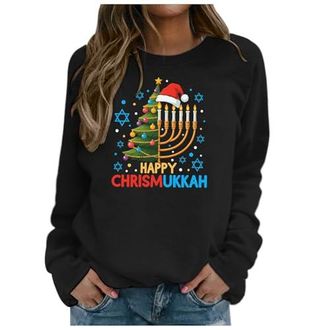Generic 2026 Printemps L&eacute;ger Col Ras du Cou Sweat-shirt &agrave; Manches Longues D&eacute;contract&eacute; Pull Haut Doux Thermique Loungewear pour Automne Hiver Saison Confortabl
