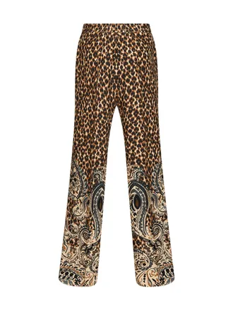 Etro Womens Trousers Silk Cr&ecirc;pe De Chine Beige