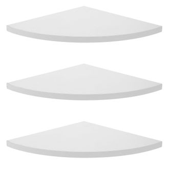 Aboofan 3 St&uuml;ck Wei&szlig;e Dreieckige Eckregale aus Rustikalem Wandmontierte Multifunktionale Aufbewahrung f&uuml;r K&uuml;che Bad Schlafzimmer Platzsparend Stilvoll Install