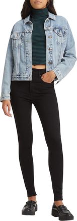 Levi's Womens Plus Size Mile High Super Skinny Jeans, Black Galaxy, 26 Regular