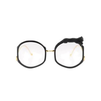 Anna-Karin Karlsson Femme, Accessoires, Noir, Taille: 55 MM Rose ET LE Reve Black Crystal OPT Eyeglasses