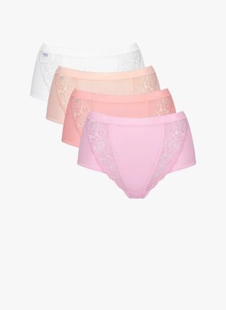 sloggi Lot de 4 culottes en coton m&eacute;lang&eacute;