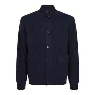 Lardini Veste double maille - Homme - Pulls - Bleu - Taille: XL