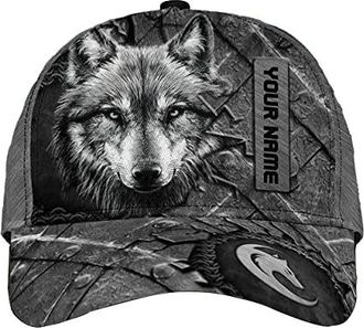 Generic Femme Homme Casquette De Baseball Loup Personnalis&eacute; Casquette Trucker Protection Solaire Snapback Casquette Anti-UV Casquette Baseball pour Sport Hip 