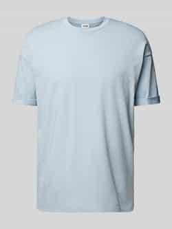 Drykorn T-Shirt mit geripptem Rundhalsausschnitt Modell THILO