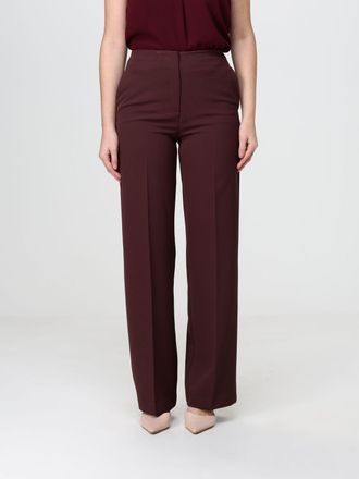 Hanita Pantalon de tailleur large en cr&ecirc;pe &agrave; taille mi-haute