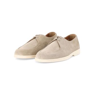 Doucal's Low-Top Sneaker - Schn&uuml;rschuhe aus Veloursleder - Gr. 42,5 (EU) - in Beige - f&uuml;r Damen