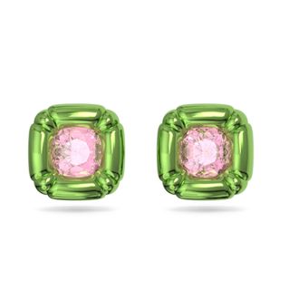 Swarovski Dulcis Ohrstecker, Kristalle im Kissenschliff, Gr&uuml;n