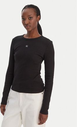 Calvin Klein Jeans Bluse LV047E205G Schwarz Slim Fit