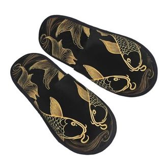 Generic Pantoufles Moelleuses Impression De Chevesne Dor&eacute; Slippers Chauds Hiver Chaussures Pour Chambre Ext&eacute;rieur Femme L