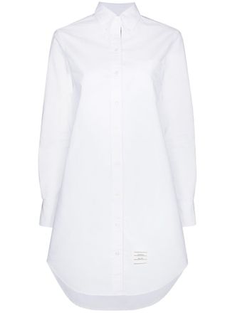 Thom Browne robe-chemise à rayures tricolore - Blanc