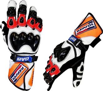Generic Motor Bike Gloves 2022 Riding Gloves Cowhide Leather Motorbike Gloves (Medium)