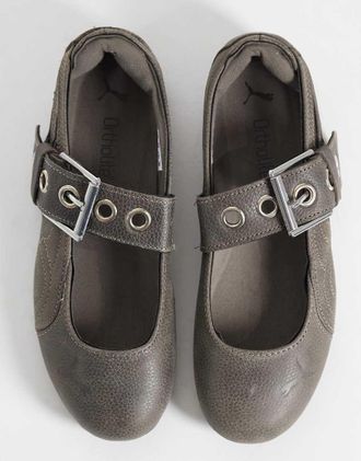 Puma Speedcat Dress-up ballerines en taupe-Marron