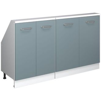 Vicco Ensembles de meuble de rangement sous pente Rion, Bleu-gris/ch&ecirc;ne dor&eacute;, Lot de 2, Vicco