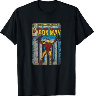 MARVEL Iron Man Classic Retro Comic Vintage Cover Graphic T-Shirt