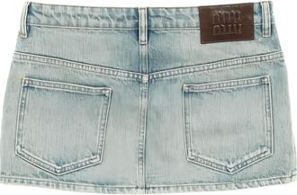 Miu Miu minijupe en jean (années 2020) - Bleu