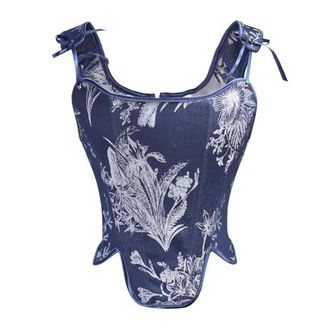 Generic Corset Femme Bustier, Corset R&eacute;tro Polyvalent &Agrave; Bretelles Crois&eacute;es Dans Le Dos, Style Cour De France, Avec Soutien-Gorge &Agrave; Baleines