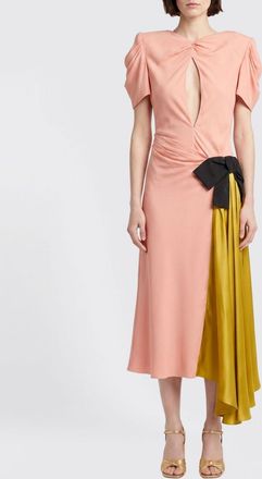 Valentino Garavani Asymmetrisches Midikleid aus Viskose mit Cut-Outs und Schleife
