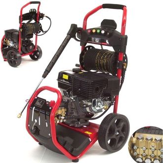 Apex Benzin Hochdruckreiniger 250bar 15PS Benzinmotor Dampfstrahler 20m 5 D&uuml;sen 56032