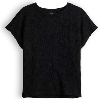 OPUS Kurzarmshirt Sistruk aus Jersey mit Crinkle Effekt Der &uuml;berschnittene Arm sorgt f&uuml;r eine relaxte Silhouette