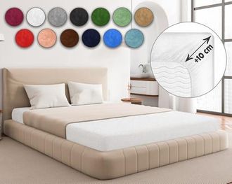 Sesto Senso Sesto Senso Drap Housse 140x200 Blanc Eponge avec Elastique 100% Coton