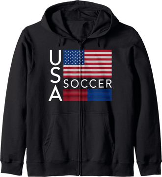 Trendy Apparel USA American Flag Soccer Team Sport Apparel Kapuzenjacke