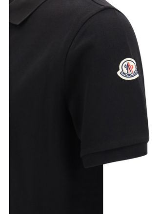Moncler Cotton Piqu&eacute; Polo Shirt - Black