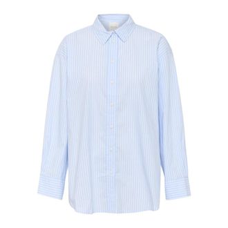 Part Two Blau Gestreiftes SavannaPW Hemd - - Blouses & Shirts - Damen - Blau - 3XL
