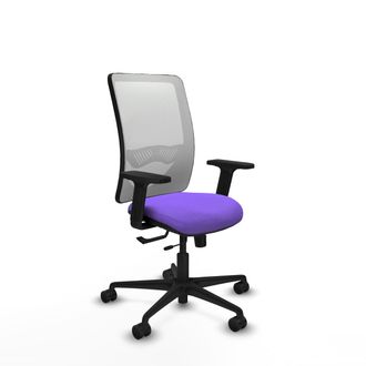 Piqueras y Crespo Stuhl Zulema mit 2D-Armlehnen, h&ouml;henverstellbare Lendenwirbelst&uuml;tze, ausgestattet mit Syncro/Traslack und Schneidschaum, mit Rollen von 65 mm, Nylon, 