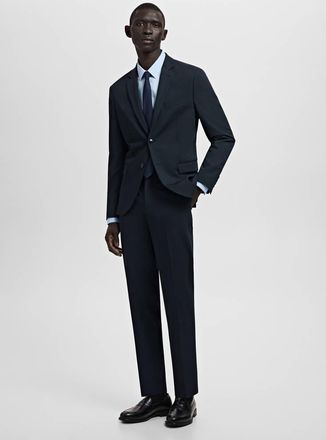 Mango Pantalon costume Par&iacute; super slim-fit bleu marine fonc&eacute; - Homme - 36 - MANGO MAN