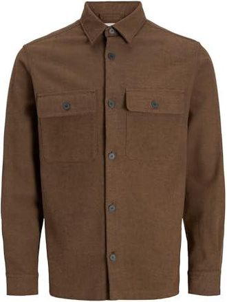 Jack & Jones Jprrayle Melange Solid L/S Sn Overshirt, Malt Ball, M