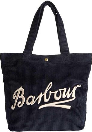 Barbour Carrick Mini-Cord-Logo-Shopper in Marineblau
