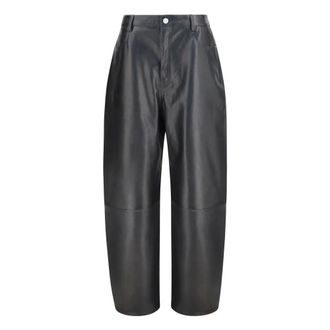Arma Pantalon barrel en cuir Ece - Femme - Pantalons - Noir - Taille: 40 FR
