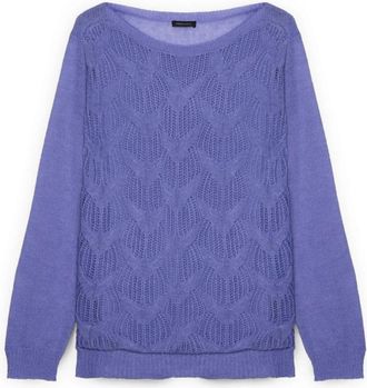 Fiorella Rubino Femme, Pulls, Violet, Taille: 42 FR Pull Perfor&eacute; &agrave; Motifs G&eacute;om&eacute;triques