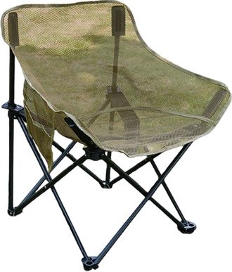 Generico Robuster Outdoor-Stuhl: strapazierf&auml;higes faltbares Netzgewebe mit St&uuml;tzrahmen, kompaktes Design | leichter Sitz, atmungsaktiv, Wandern, Camping, Ruck