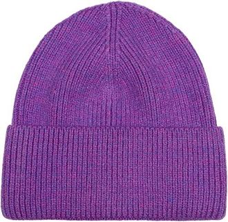 styleBREAKER Bonnet Unisexe en Tricot avec Motif côtelé et Bord Large, Bonnet en Tricot Fin, Bonnet en Tricot Double, Bonnet en Tricot 04024190, Couleur:Violet chi
