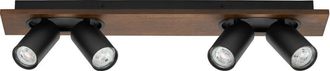 Osram Decor spot mercury, 4 x 3,4W, 920lm, aspect bois noir, spot, t&ecirc;tes r&eacute;glables, utilisation polyvalente, spot dint&eacute;rieur, ampoules led rempla&ccedil;ables