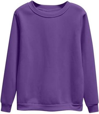 Generic Pull pour Femme Taille 14 - Sweatshirt en Coton pour Femme - Sweatshirts pour Femmes Sans Capuche - Hauts Longs pour Femmes UK - Pulls pour Femmes - V