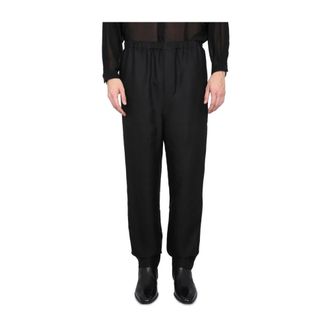 Saint Laurent High Waist Elastic Waistband Sweatpants - - Trousers - Herren - Schwarzk - M
