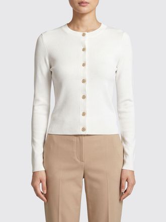 Michael Kors Cardigan &agrave; col rond en laine m&eacute;rinos m&eacute;lang&eacute;e avec fermeture &agrave; boutons
