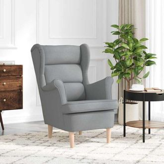 vidaXL Fauteuil gris clair 74x84x100 cm tissu - Vidaxl