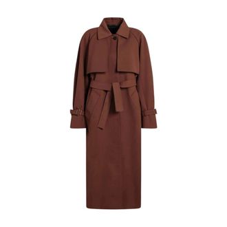 Max Mara Femme, Manteaux, Brun, Taille: 34 FR Veste Trench en Cuir Marron