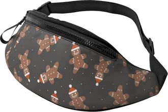 Generic Lauftasche Verstellbarer G&uuml;rteltasche Weihnachtsbrot Kekse Mit Rei&szlig;verschluss Umh&auml;ngetaschen F&uuml;r Wandern Sport Reisen 14X35Cm