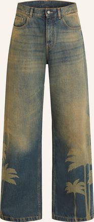 Palm Angels Jeans Laser Palms blau