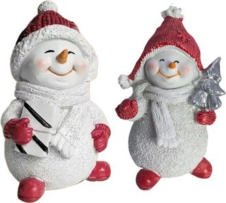 Generic Winter Harz Statuen - Zweiteilige Kollektion, dekorative Urlaubsfiguren Ideal f&uuml;r B&uuml;rotisch, Arbeitsplatte, Kaminsims, Schreibtisch und saisonales Ind